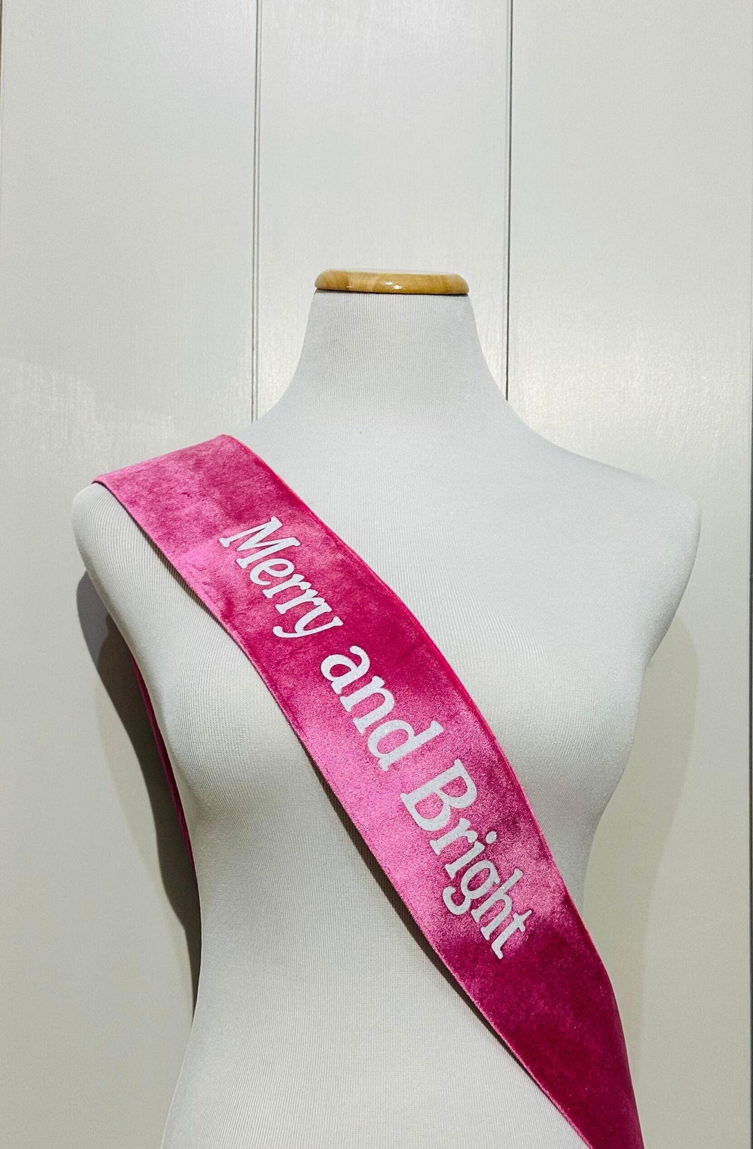 Sash, Personalized, Custom, Holiday Sash, Christmas Sash, Velvet Sash ...