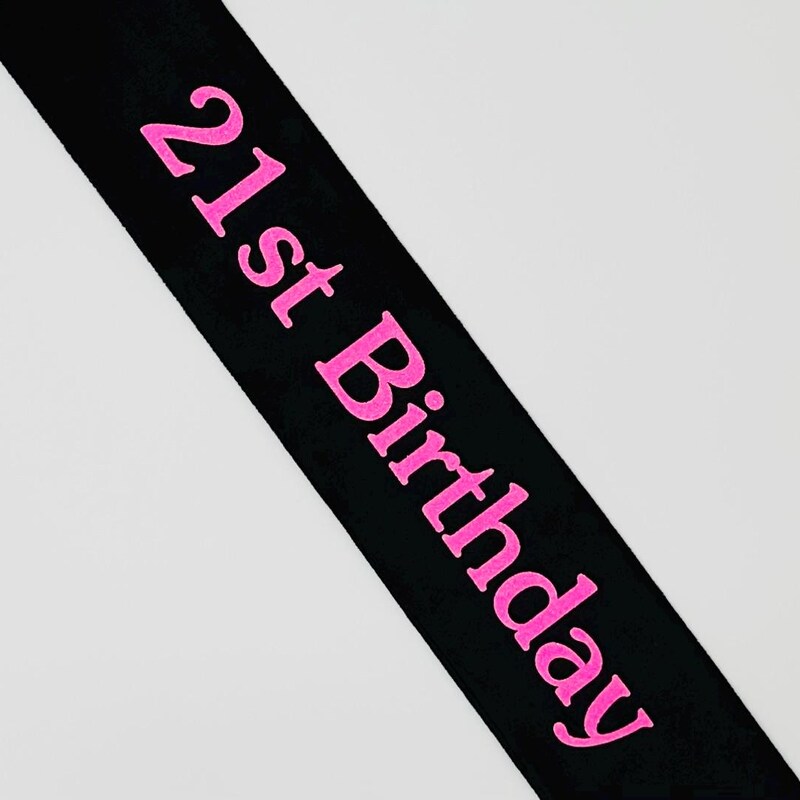 21st Birthday Sashes - Etsy