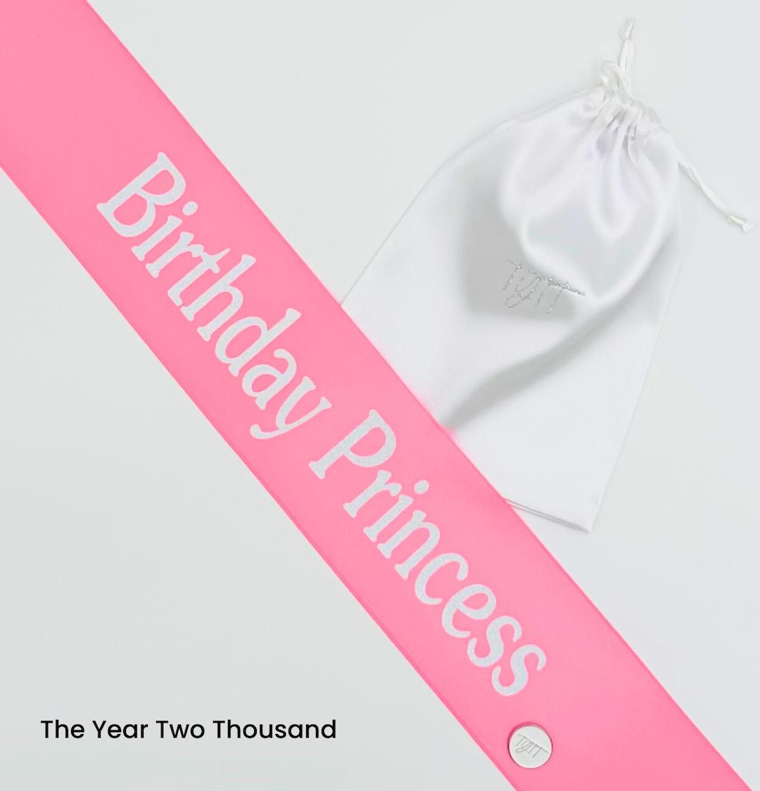 Personalized Birthday Princess Sash: Custom Party Sash - Etsy