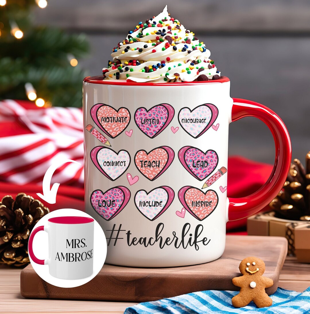 Personalized Teacher Mug, Custom Teacher Gits, Teacher Gift, Teacher ...