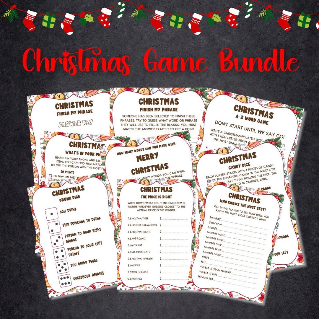 Family Christmas Game Printable, Holiday Game Printable, Christmas ...