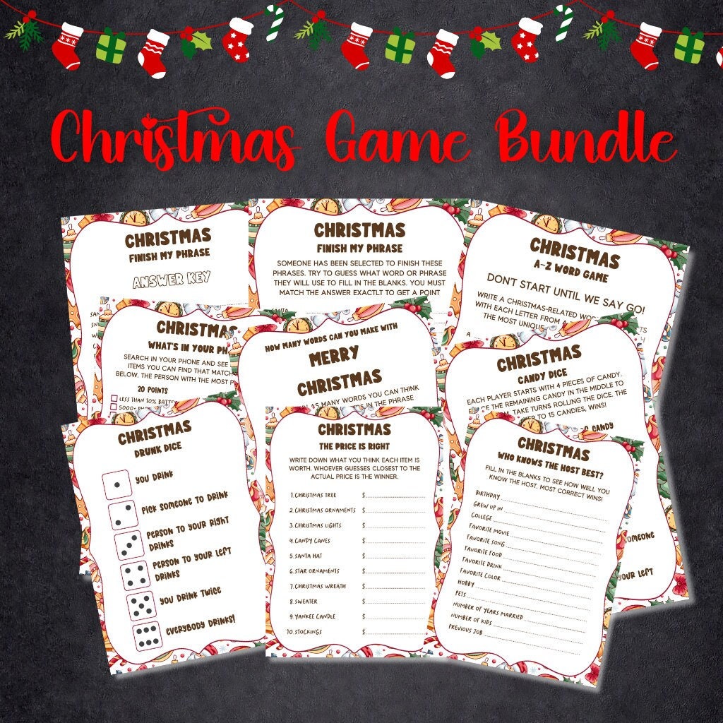 Family Christmas Game Printable, Holiday Game Printable, Christmas ...