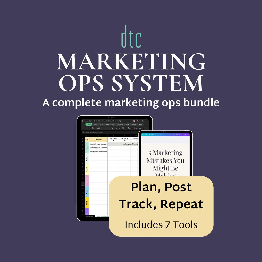 Marketing Ops System – Content Calendar, Digital Media Tracker ...