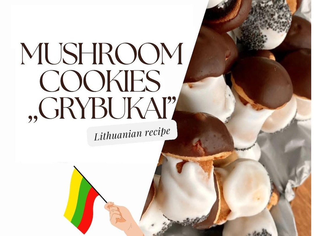 Grybukai Mushroom Cookies Homemade Lithuanian Treat Authentic Snack ...