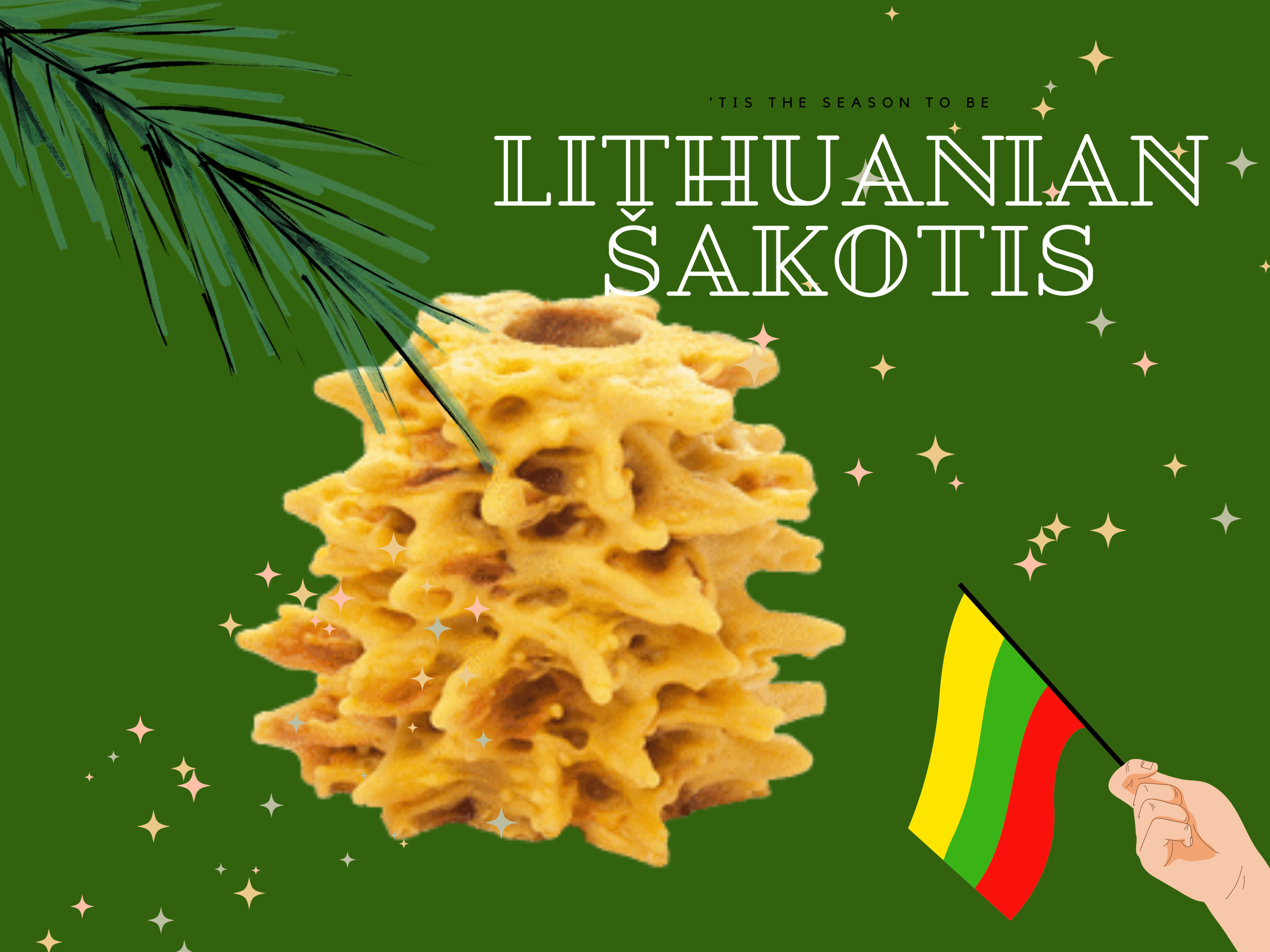 Lithuanian Tree Cake Šakotis, Lithuanian Cuisine, Traditional Cake, - Etsy