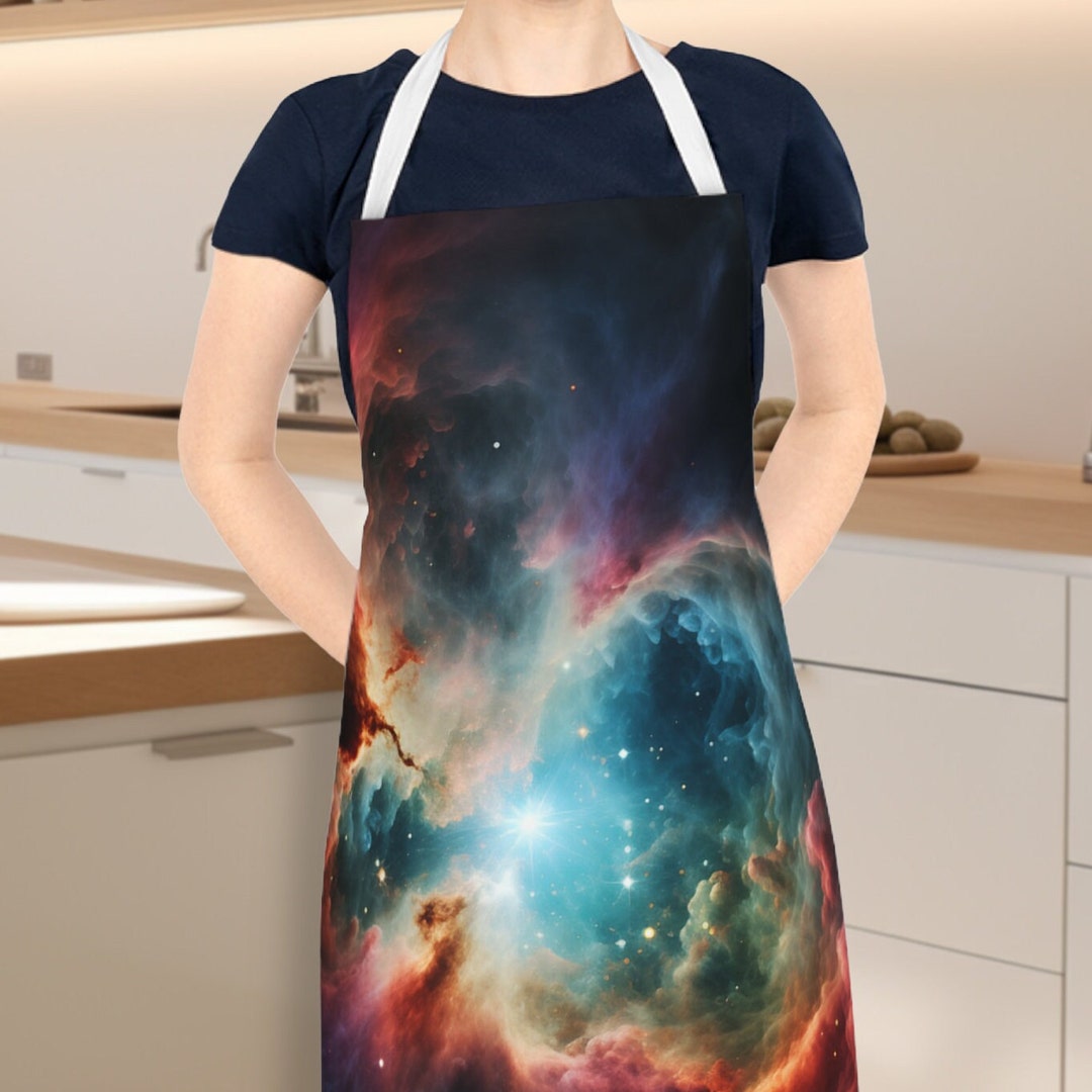 Nebula Apron, Nebula Themed Apron, Space Design Apron, Nebula Kitchen ...