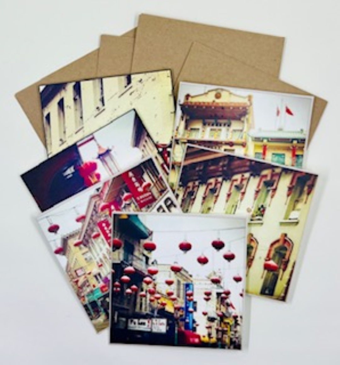 Original Blank Photo Note Cards With Envelopes Assorted Set of 6 4x4 ...