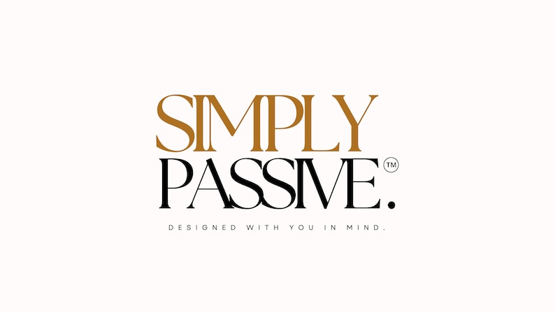 Simply Passive Course for Beginners - Etsy