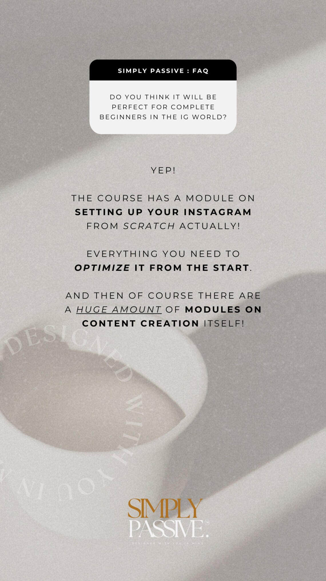 Simply Passive Course for Beginners - Etsy