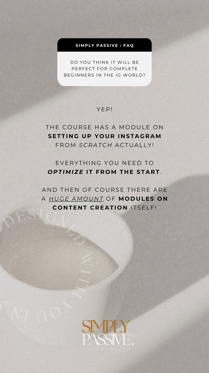 Simply Passive Course for Beginners - Etsy
