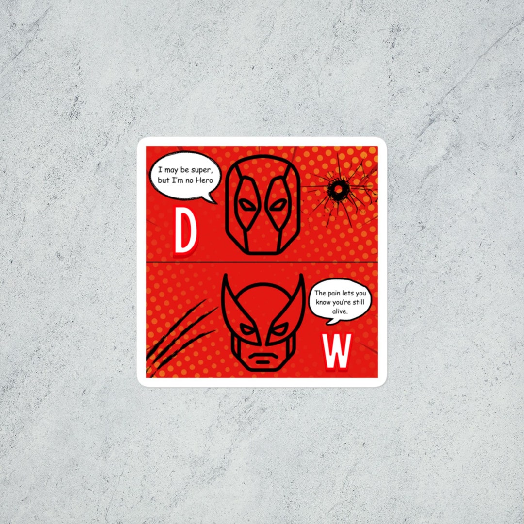 Deadpool Wolverine Sticker - Etsy