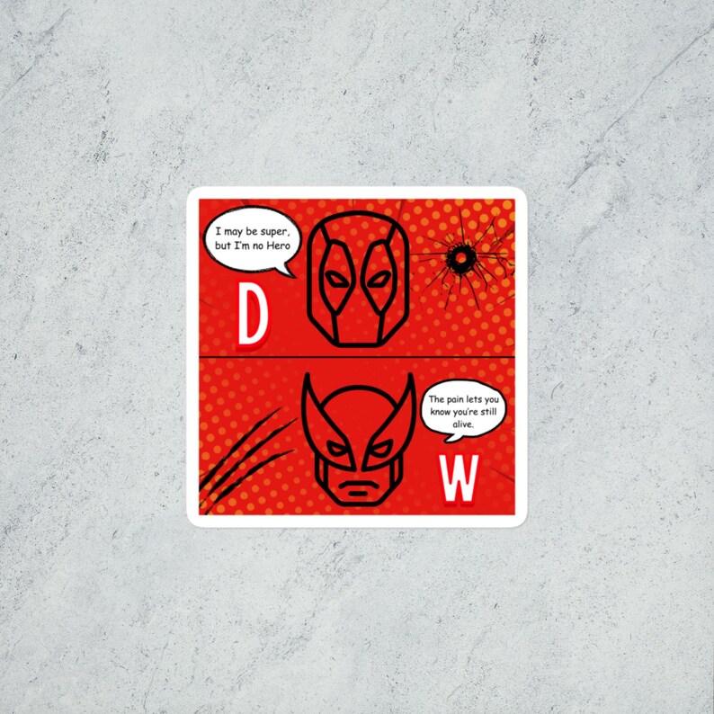 Deadpool Wolverine Sticker - Etsy