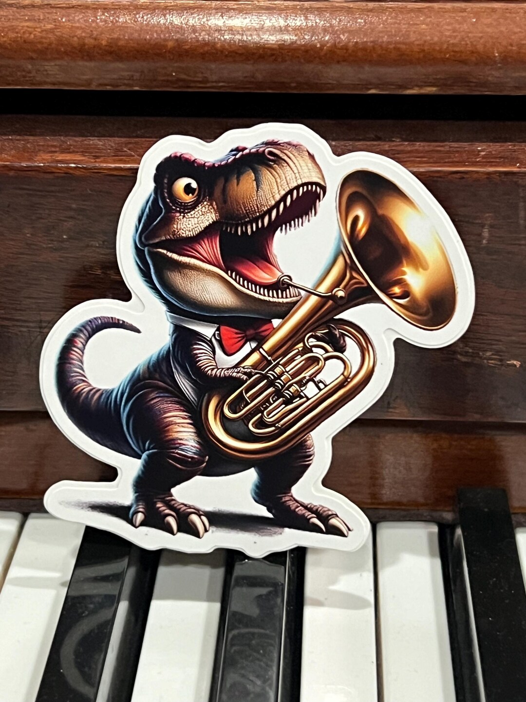 Tubasauras Tuba Dinosaur Sticker - Etsy