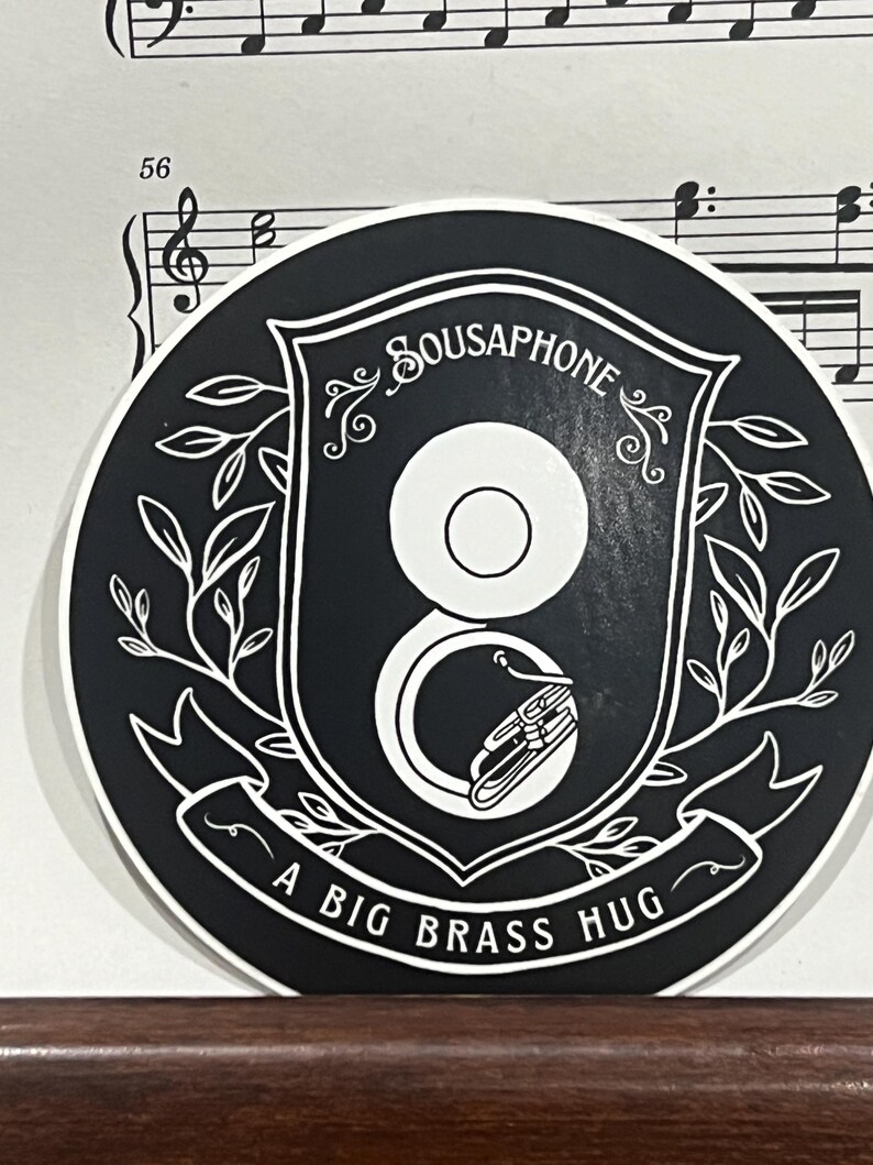 Sousaphone- a Big Brass Hug Retro Sticker - Etsy