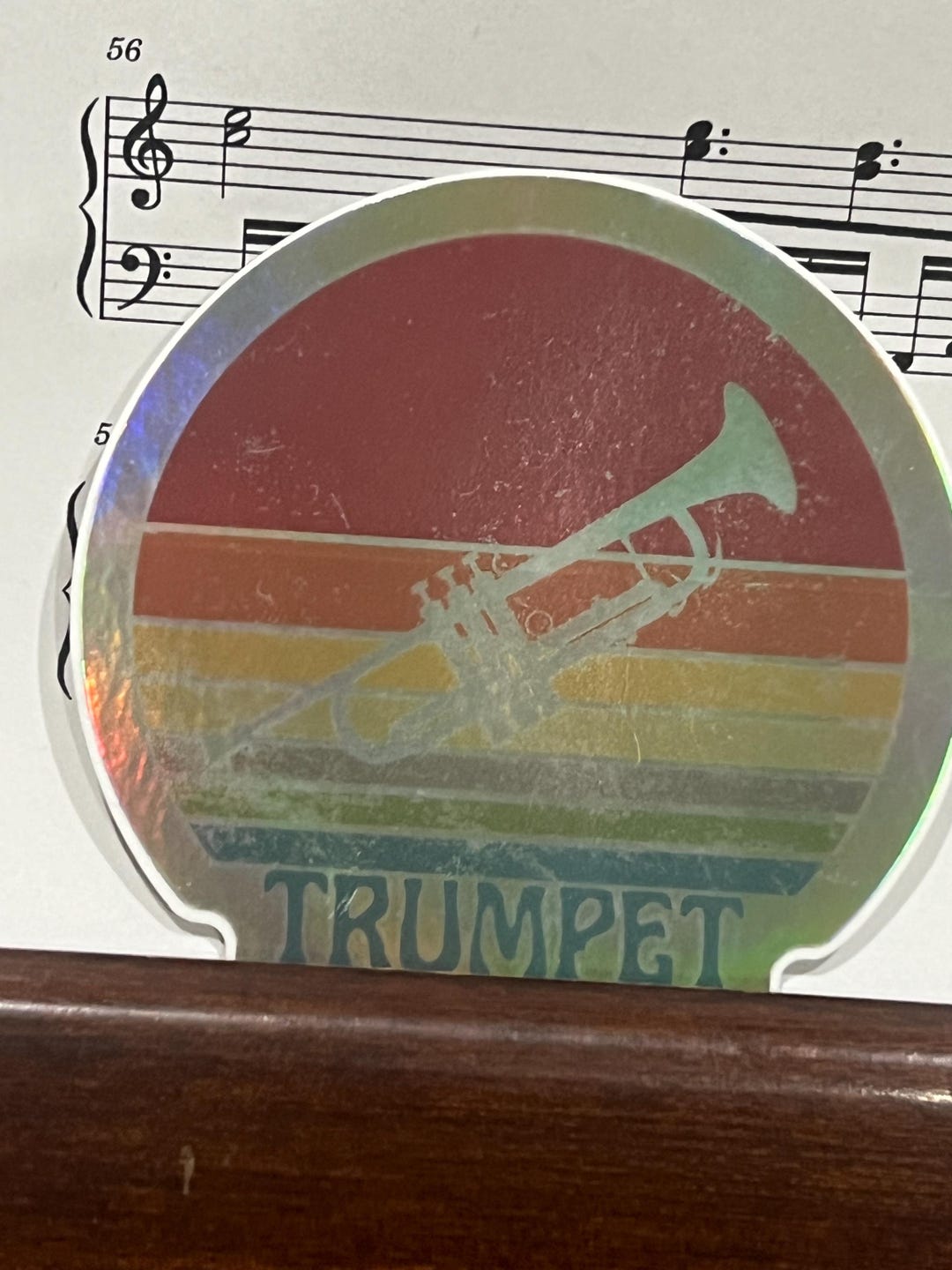 Trumpet Retro Holographic 3” Sticker - Etsy