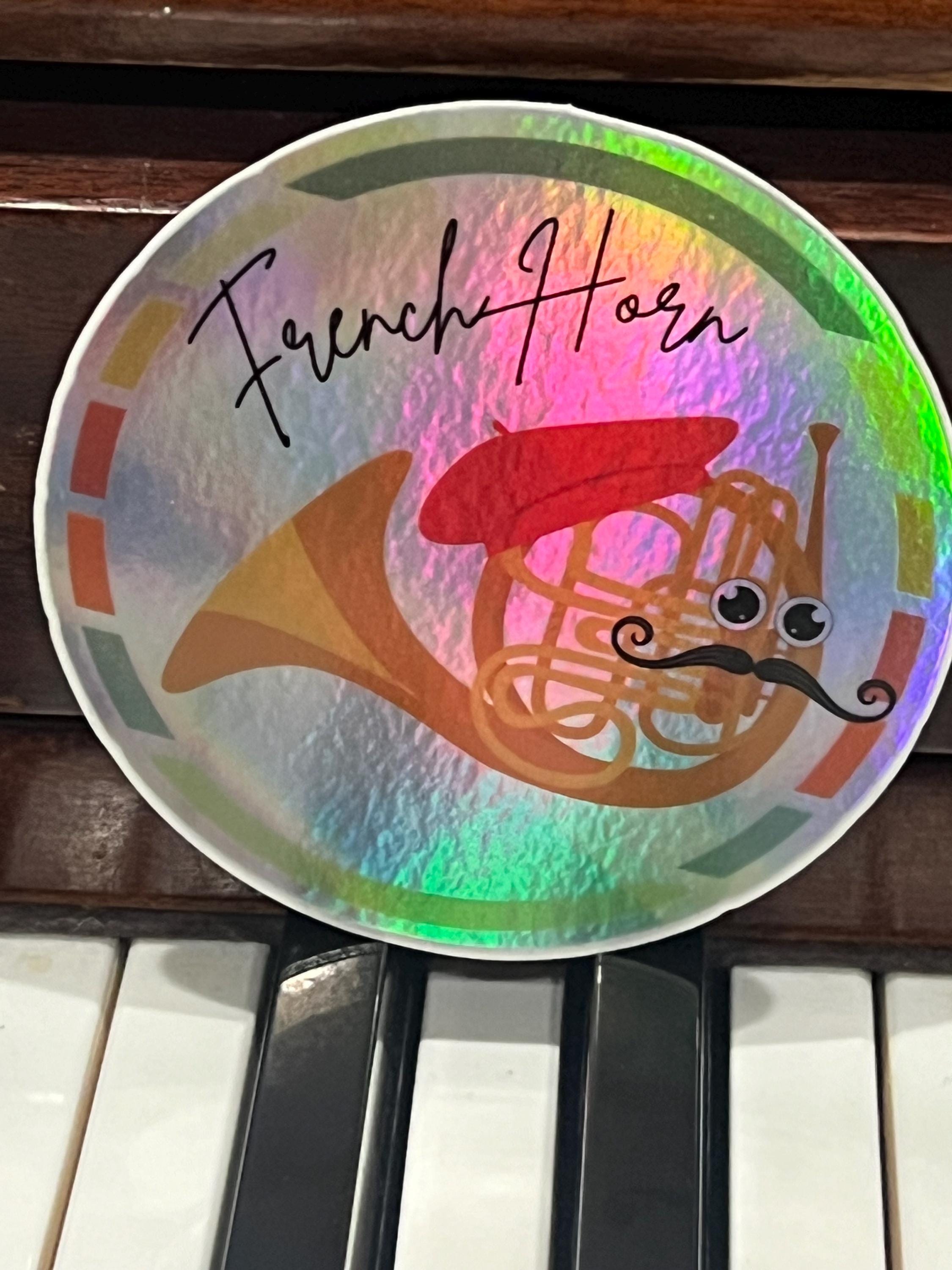 French Horn Logo Sticker - Etsy