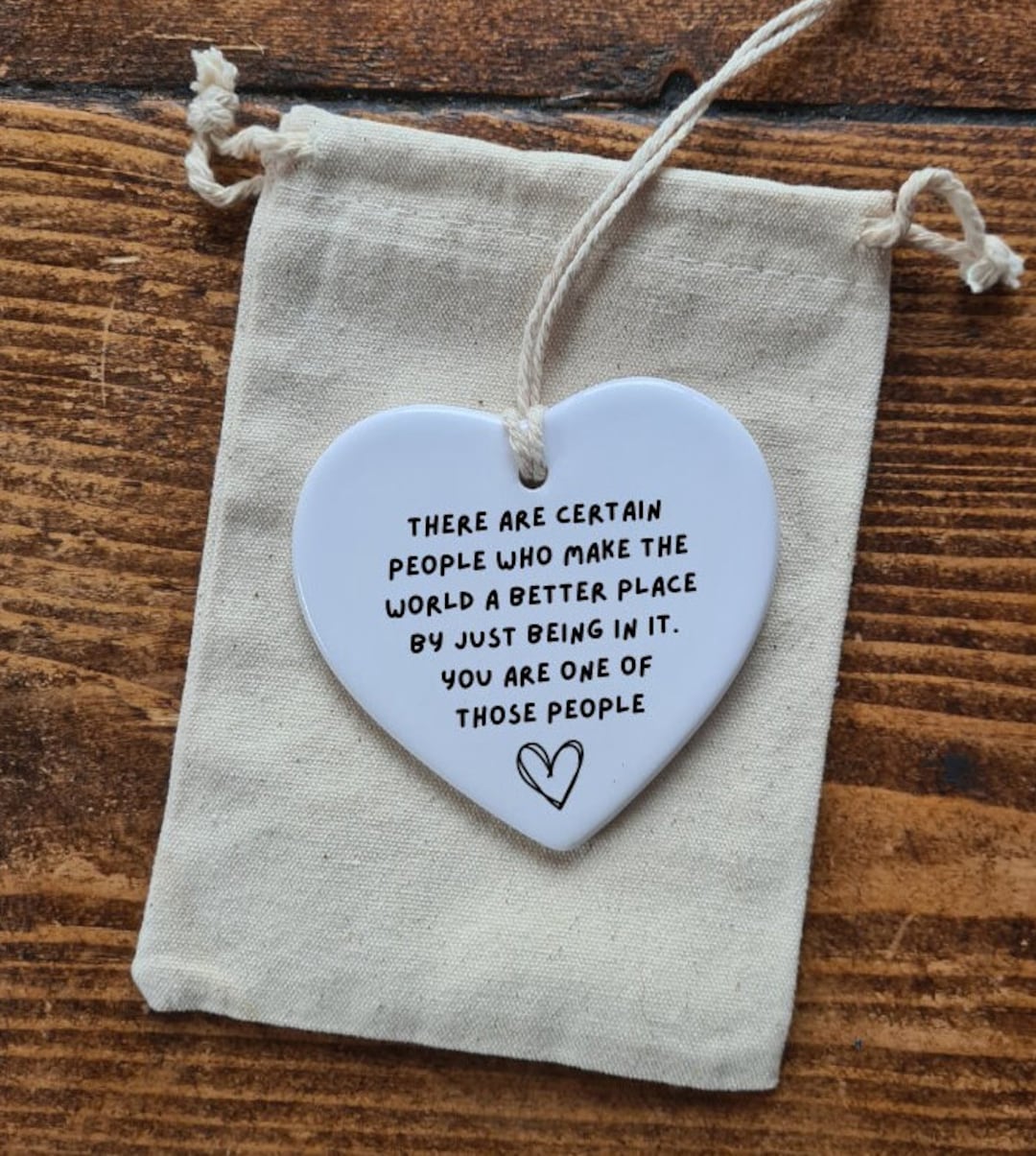You Make the World a Better Place, Thank You Gift , Ceramic Heart - Etsy