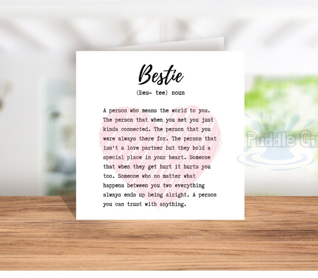 Bestie Card , Best Friend Birthday Card - Etsy