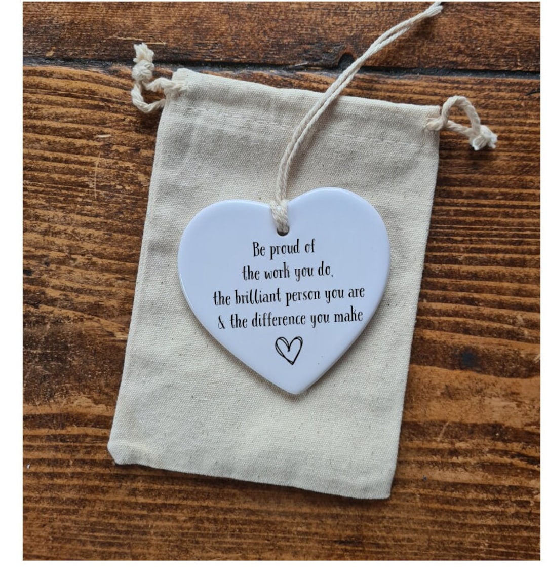 Appreciation Gift , Making a Difference Gift, Ceramic Heart - Etsy