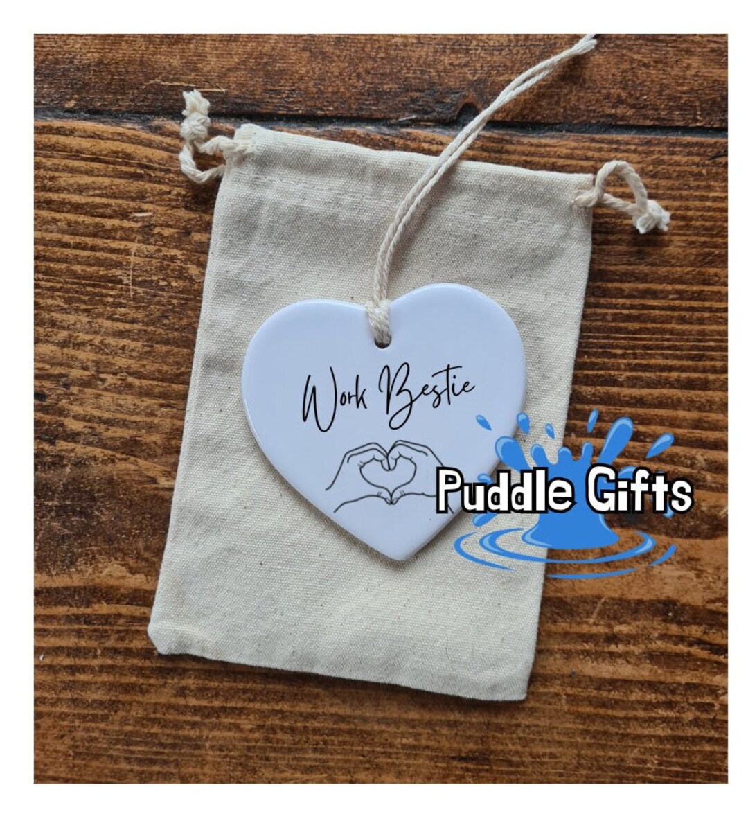 Work Bestie ,best Work Friend Gift , Colleague Gift , Ceramic Heart - Etsy