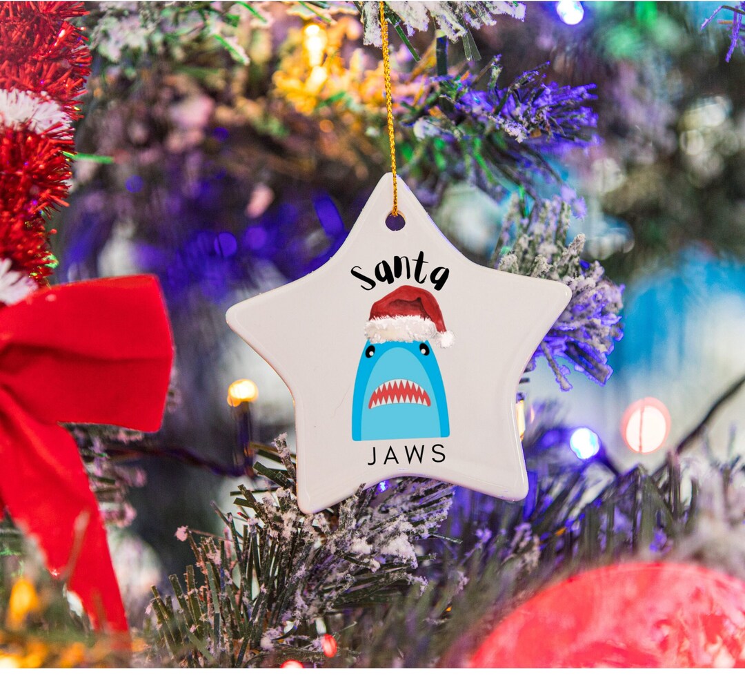 Shark Christmas Tree Ornament , Santa Jaws - Etsy UK