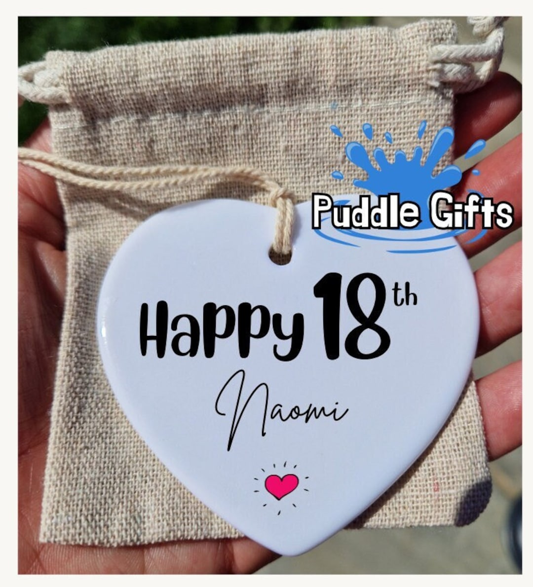 18th Birthday Gift Girl, Personalised 18th Gift , Ceramic Heart - Etsy