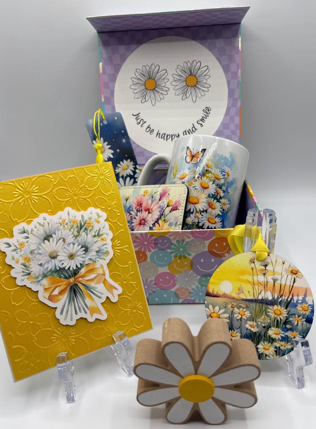 Daisy Gift Box. (choose Your Quote/sentiment & Option to Personalize ...