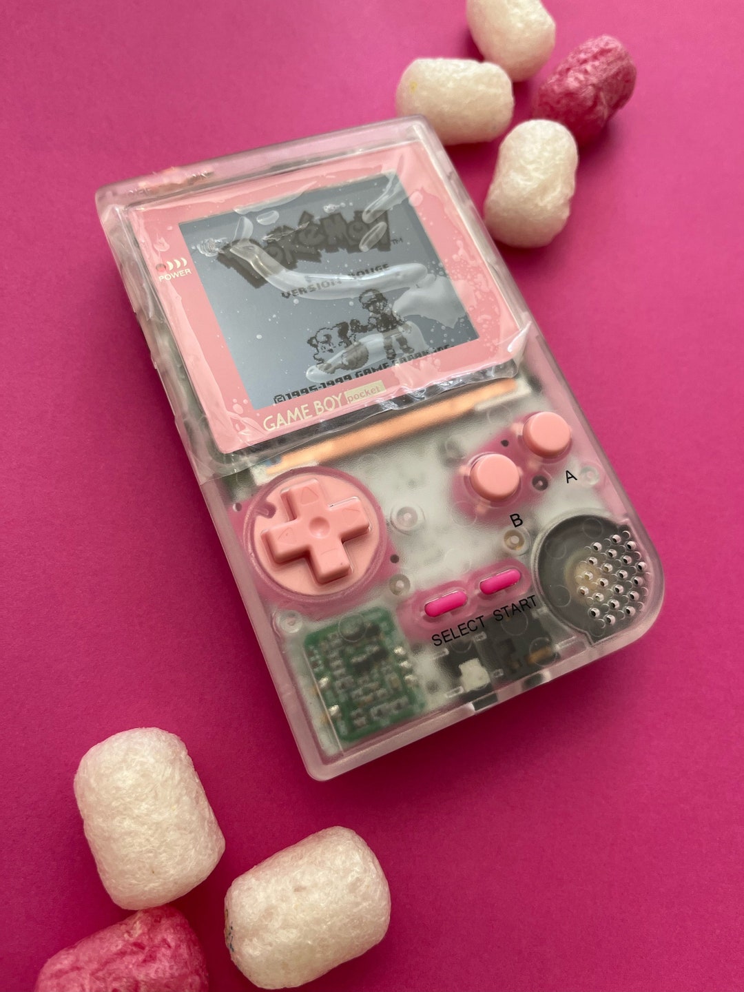 Game Boy Pocket IPS Transparent Pink - Etsy