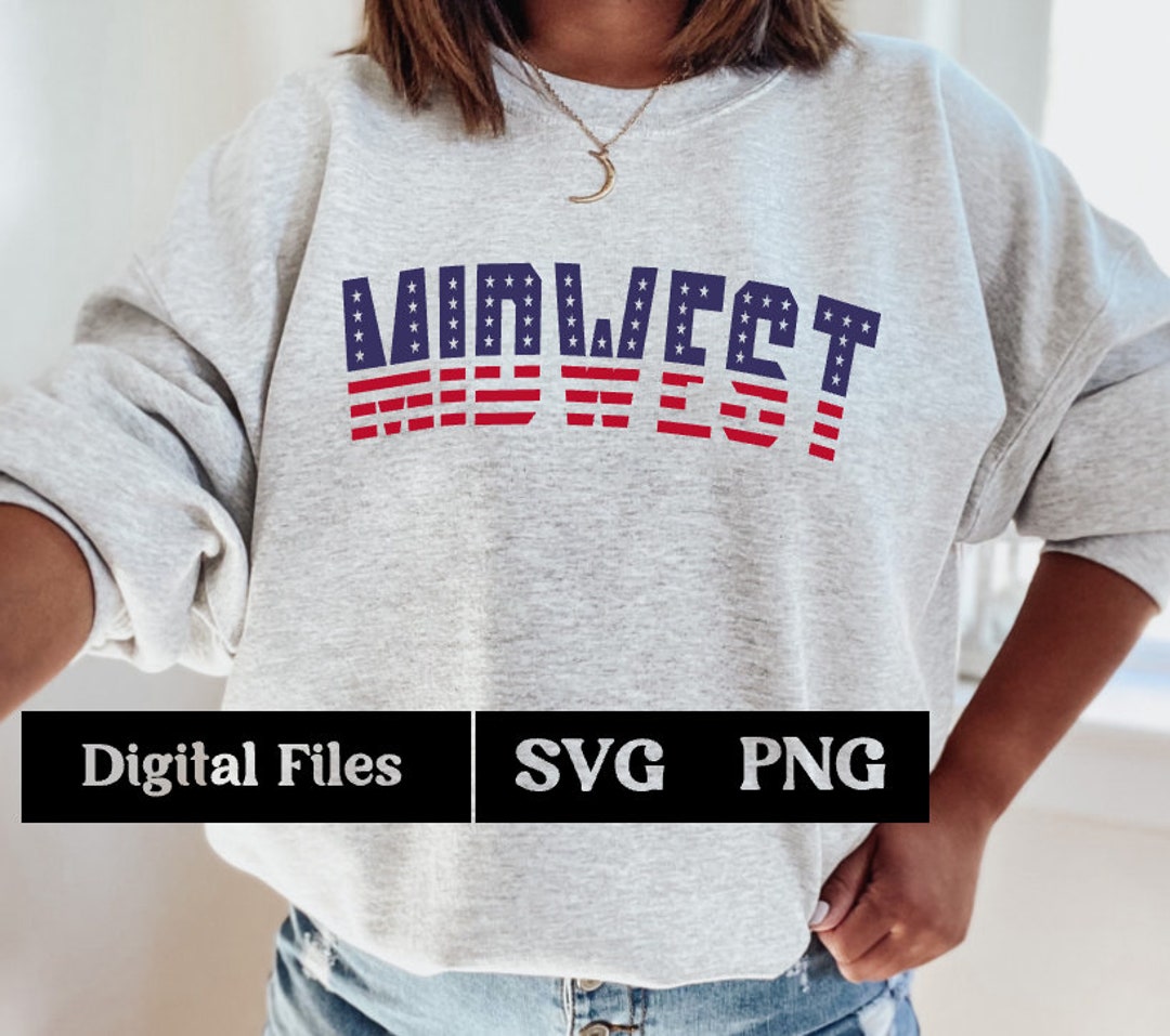 Midwest Flag SVG, PNG, Midwest Stars and Strips Design, Cricut SVG ...