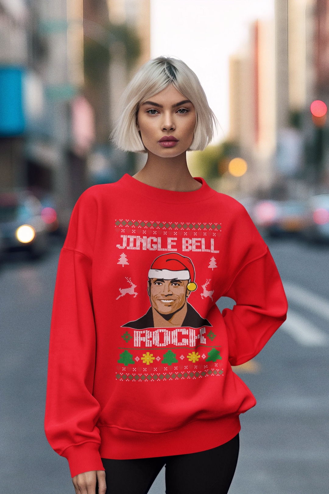 The Rock Christmas Shirt, Dwayne Johnson Xmas Tee, Festive Holiday Gift ...