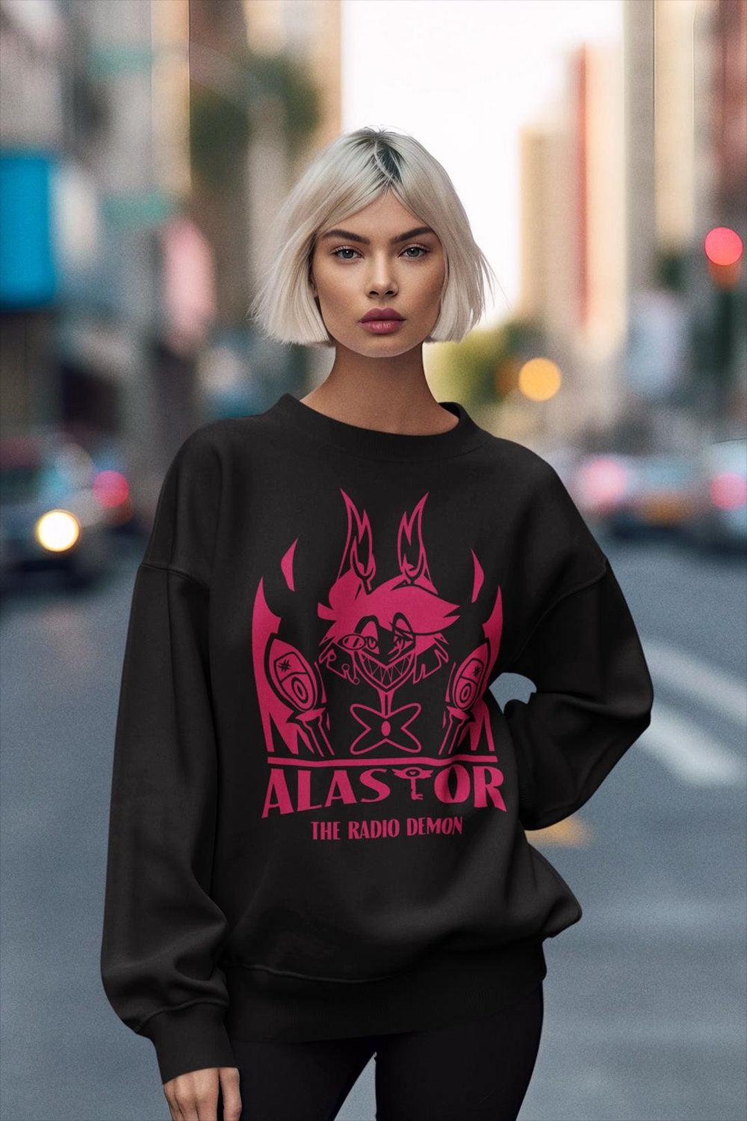 Vintage Alastor Hazbin Hotel Sweatshirt, Retro Cartoon Shirt, Vintage ...