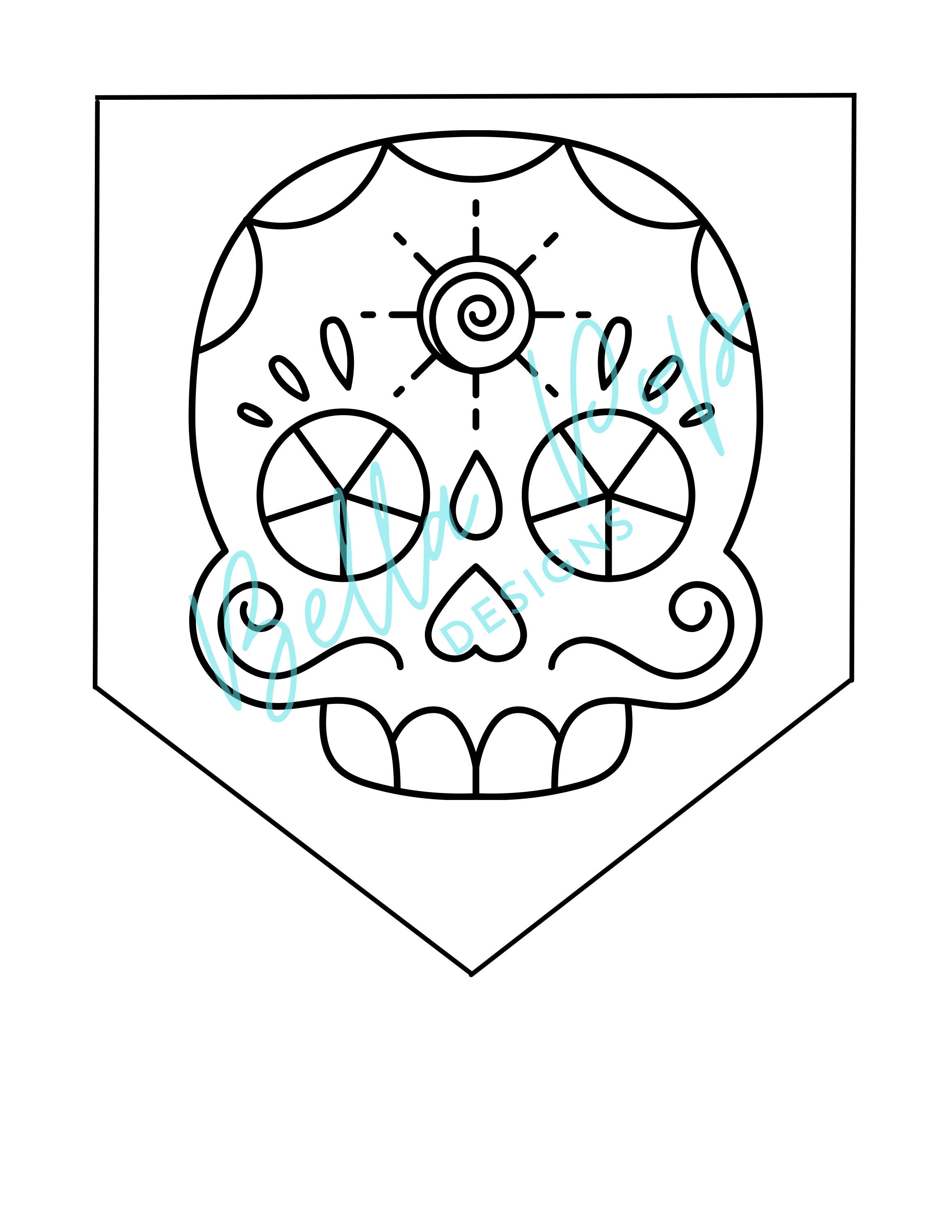 Día De Los Muertos Coloring Sheets/pennants, Day of the Dead Activity ...