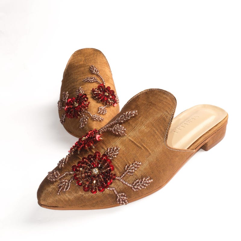 Embroidered Slippers - Etsy