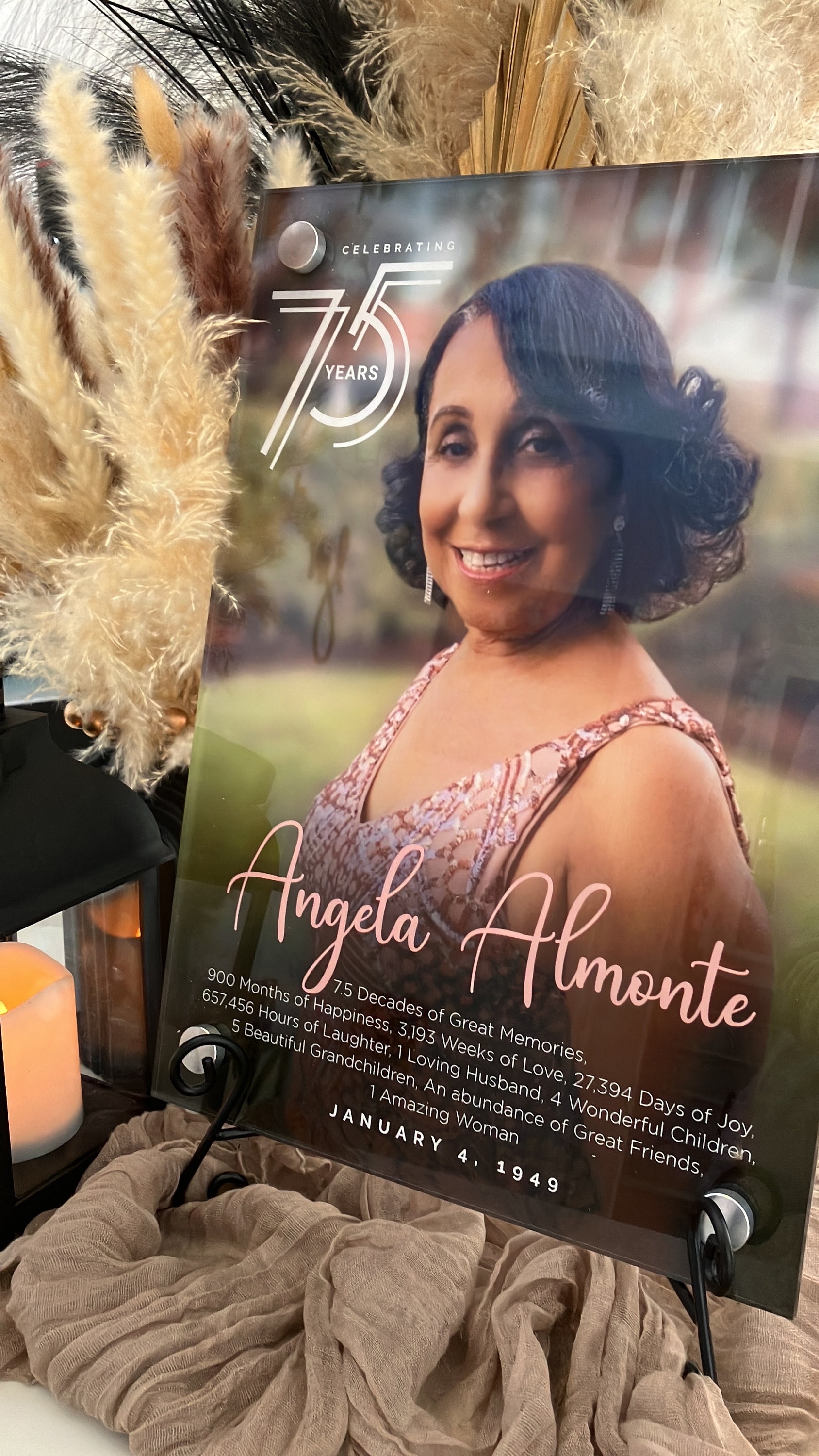 Personalize 75th Birthday Welcome Sign - Etsy