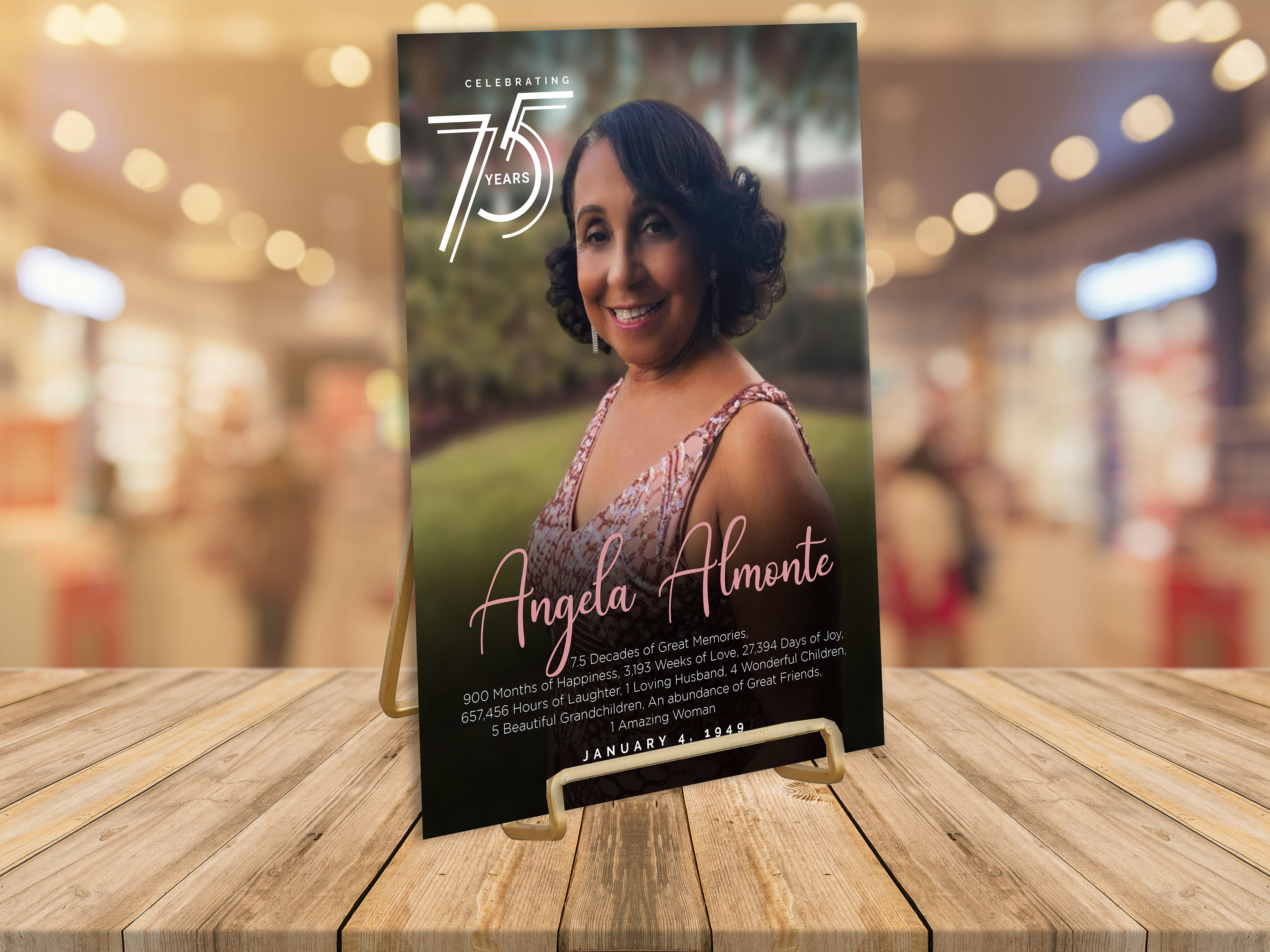 Personalize 75th Birthday Welcome Sign - Etsy