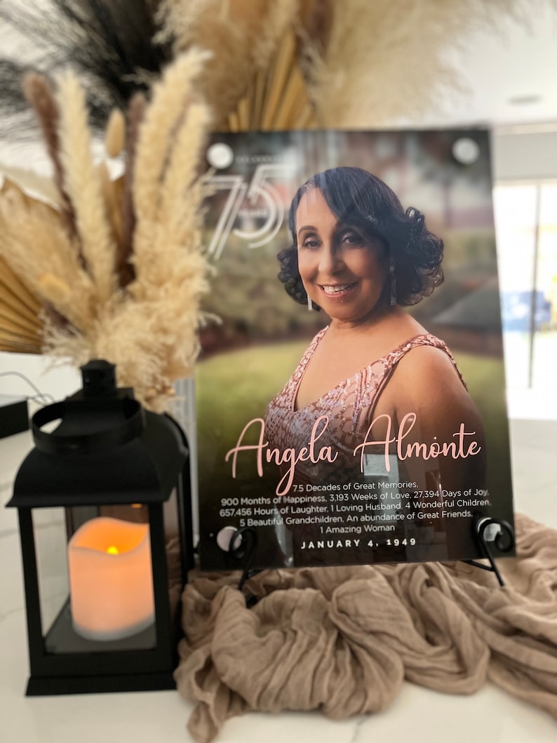 Personalize 75th Birthday Welcome Sign - Etsy