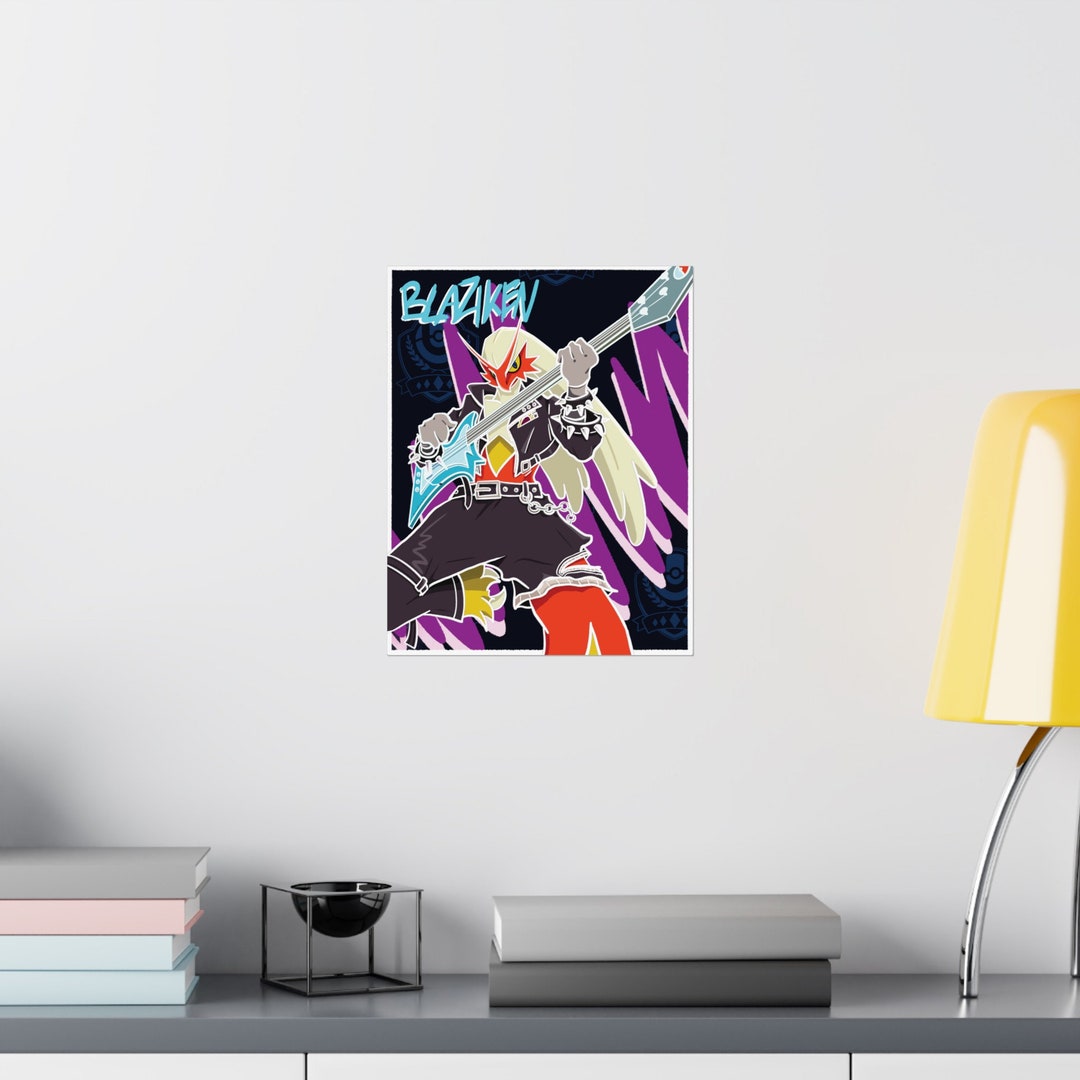 Punk Blaziken Inspired Poster - Etsy