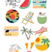 Summer Sticker Set of 36 Cute Summer Vibe Summer Stickers Png File ...