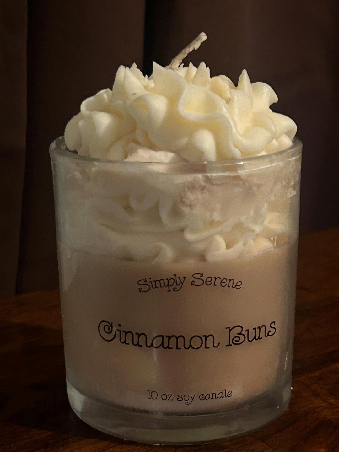Cinnamon Buns Scented Soy Wax Candle, 10oz Glass Jar, Cozy Home ...