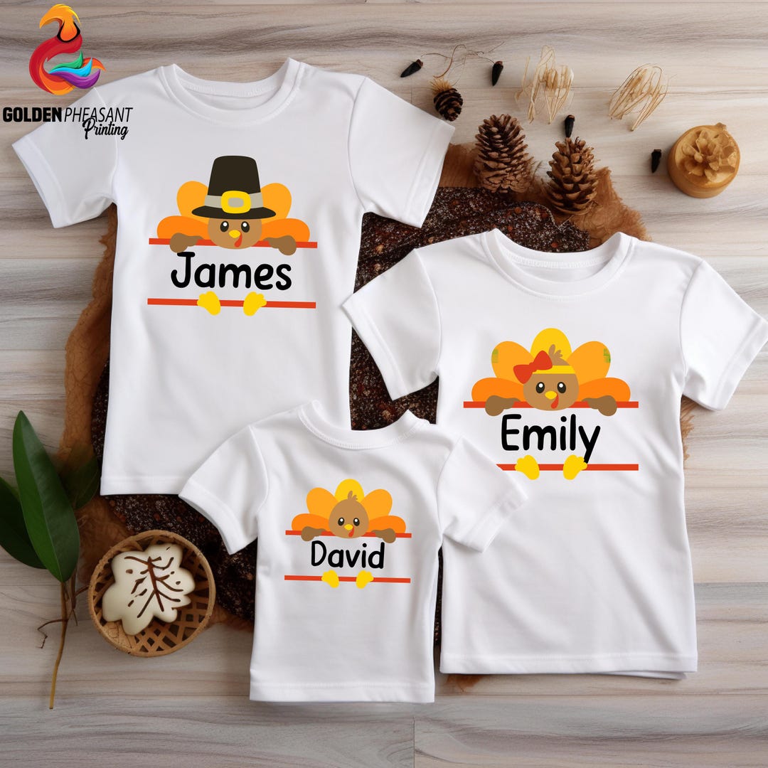 Custom Thanksgiving Shirt, Personalized Fall Shirt, Kids Thanksgiving ...