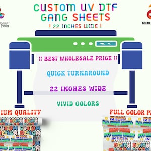 Custom UV DTF Gang Sheet, Custom Stickers, Decals, Stickers, Cup Wrap ...