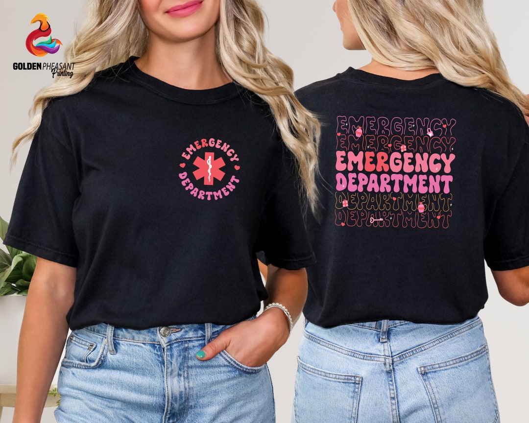 Emergency Department Shirt, Back and Front Design ER Nurse Gift, New ...