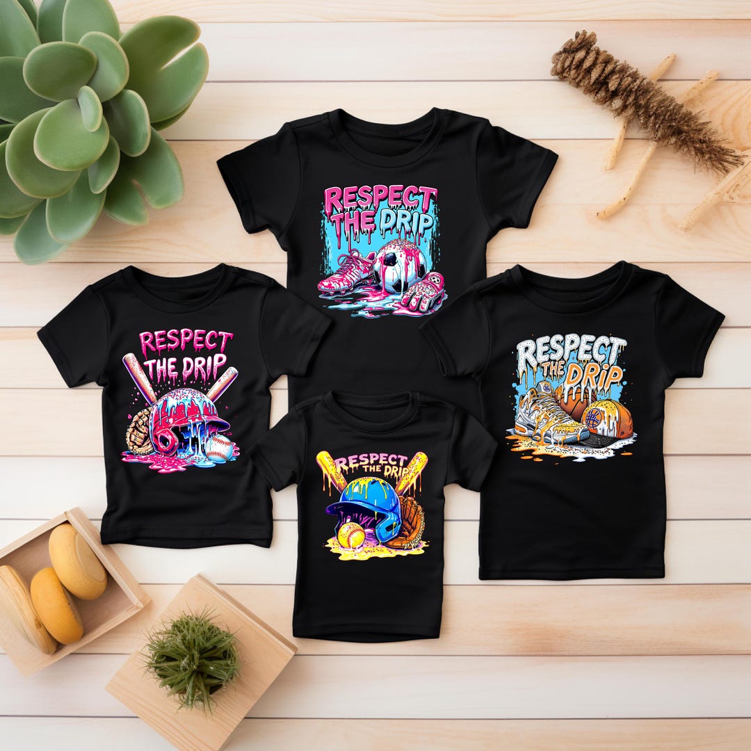 Respect the Drip Sports Tee, Baseball Drip Shirt, Game Day Drip Tee ...