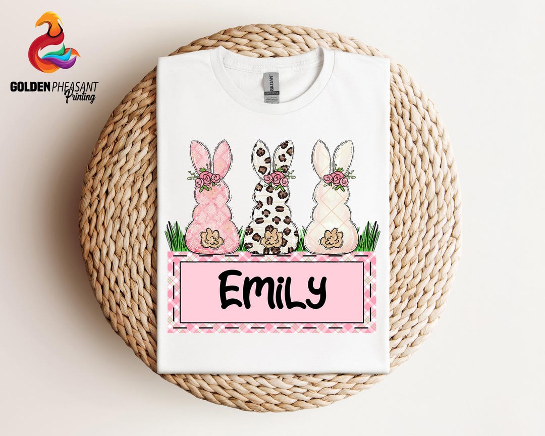 Custom Kids Easter Shirt, Personalized Toddler Shirt, Cute Bunny Shirt ...