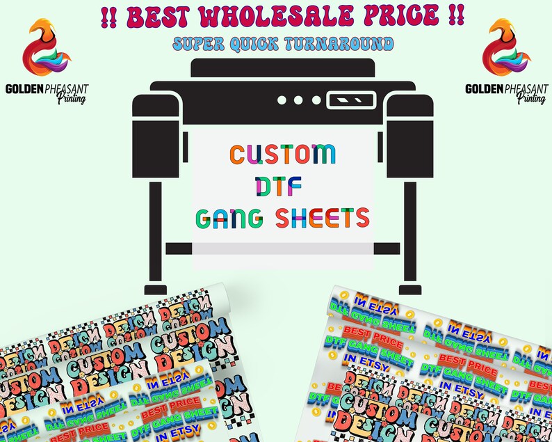 Custom DTF Transfer, Custom DTF Print, Custom Gang Sheet, DTF Print Shirt, Custom Heat Transfer ...