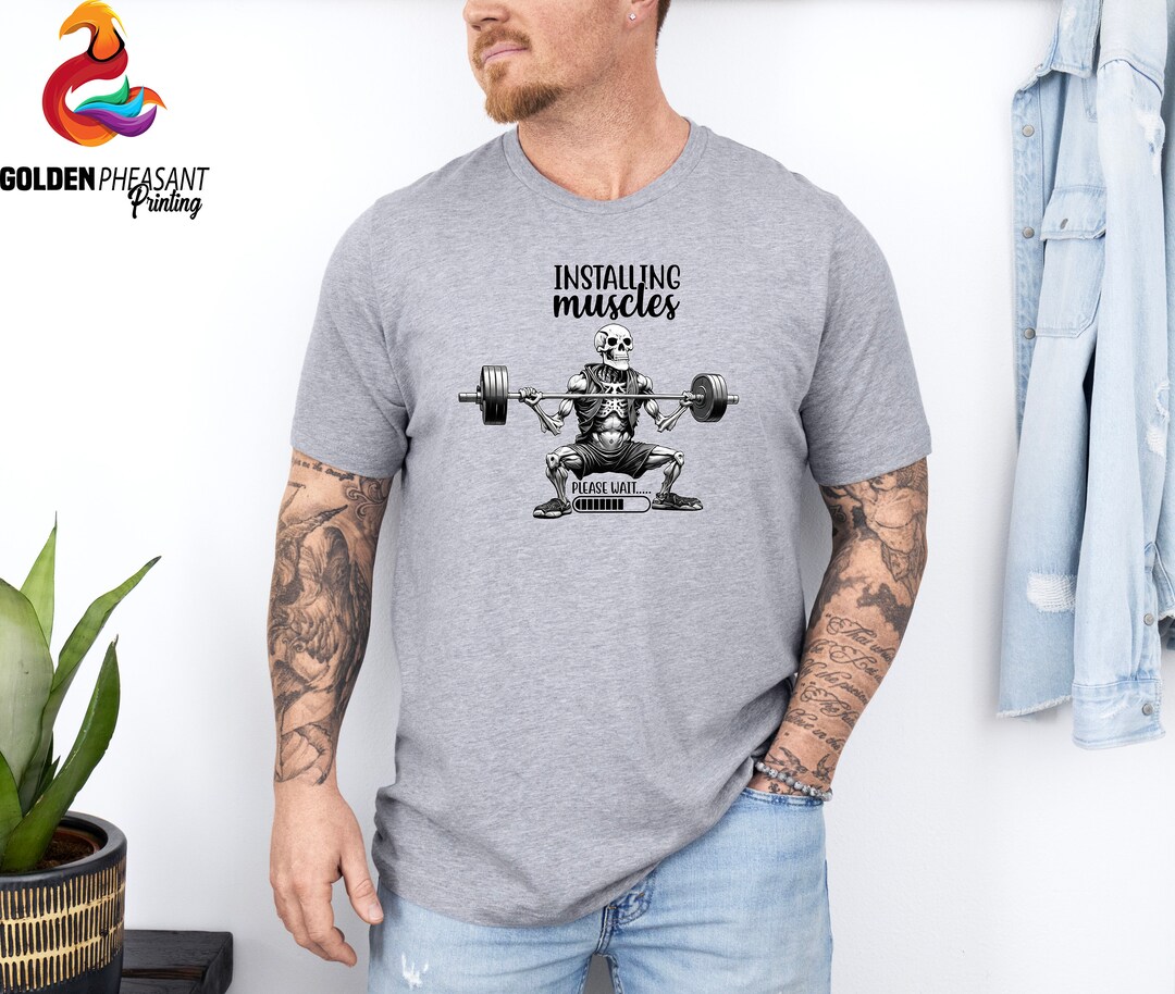 Installing Muscle Shirt, Funny Workout Shirt, Lightweight Shirt, Funny ...