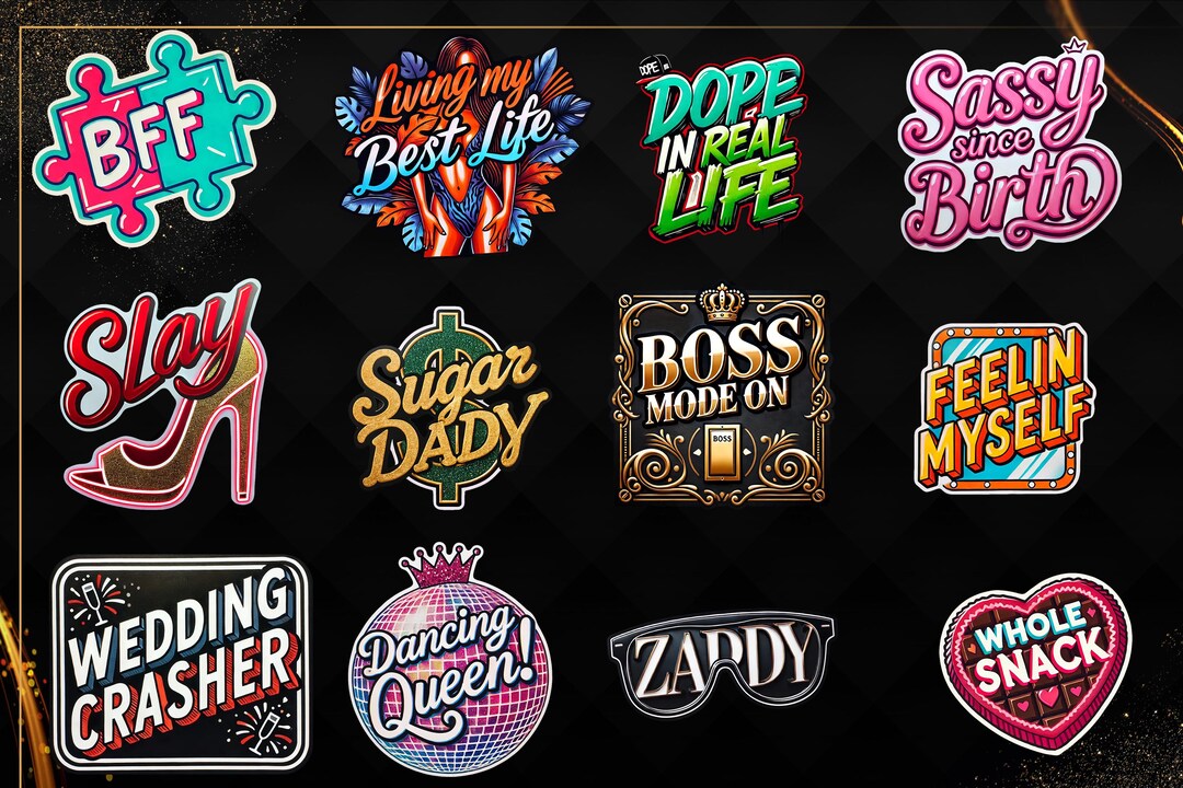 Digital Props Collection, 36 Digital Photo Booth Props PNG, Instant ...