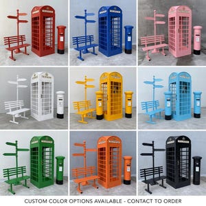 London Phone Booth for Audio Guest Book, British Red Wedding Decor and ...