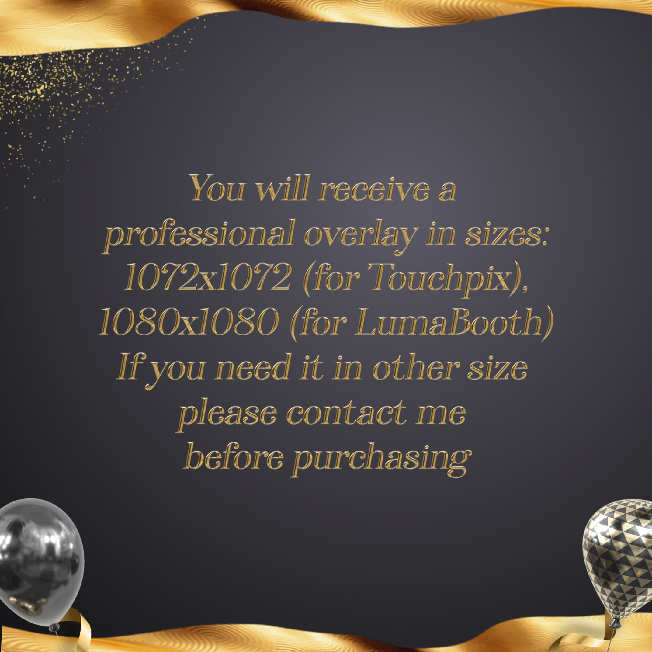 Golden Frame 360 Photo Booth Overlay. Wedding 360 Booth Template. 360 ...