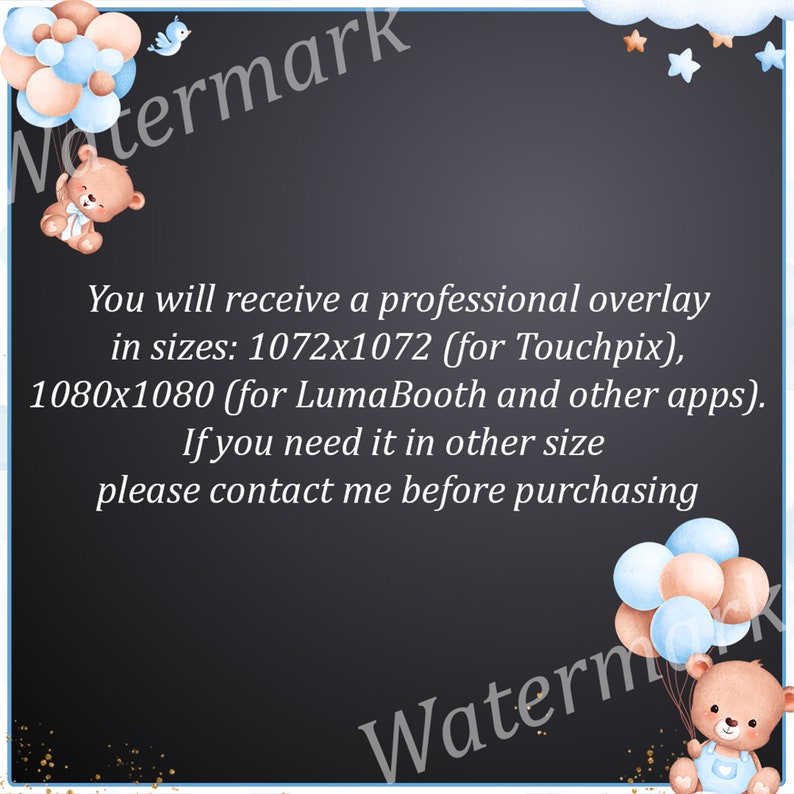 Cute Baby Shower 360 Photo Booth Overlay Birthday 360 Booth - Etsy